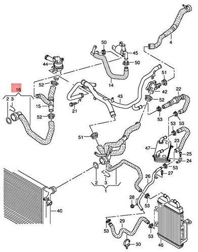 Genuine AUDI Coolant Hose With Quick Release Coupling 8P0121036 | eBay