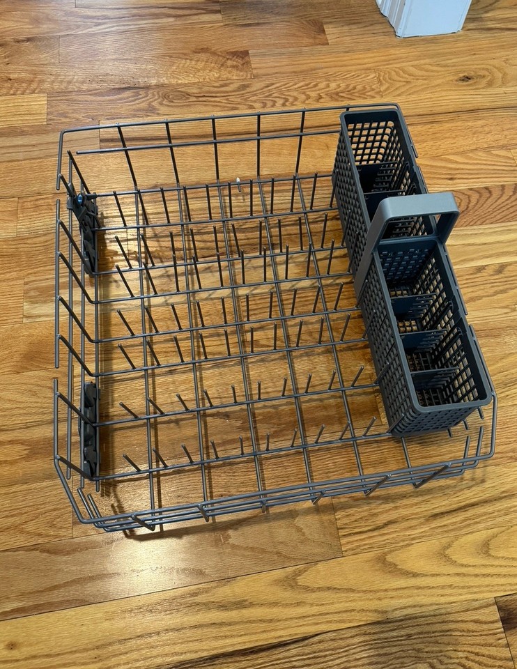 WHIRLPOOL DISHWASHER Bottom LOWER RACK W10728159 w/ Silverware BASKET ...