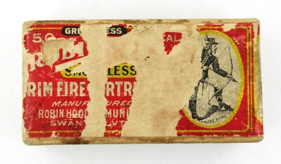 Vintage .22 Short RF Smokeless Powder Ammo Box by Robin Hood Ammunition ...
