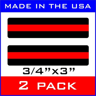 (2) Thin Red Line Weatherproof Tactical Helmet Decals Stickers ...