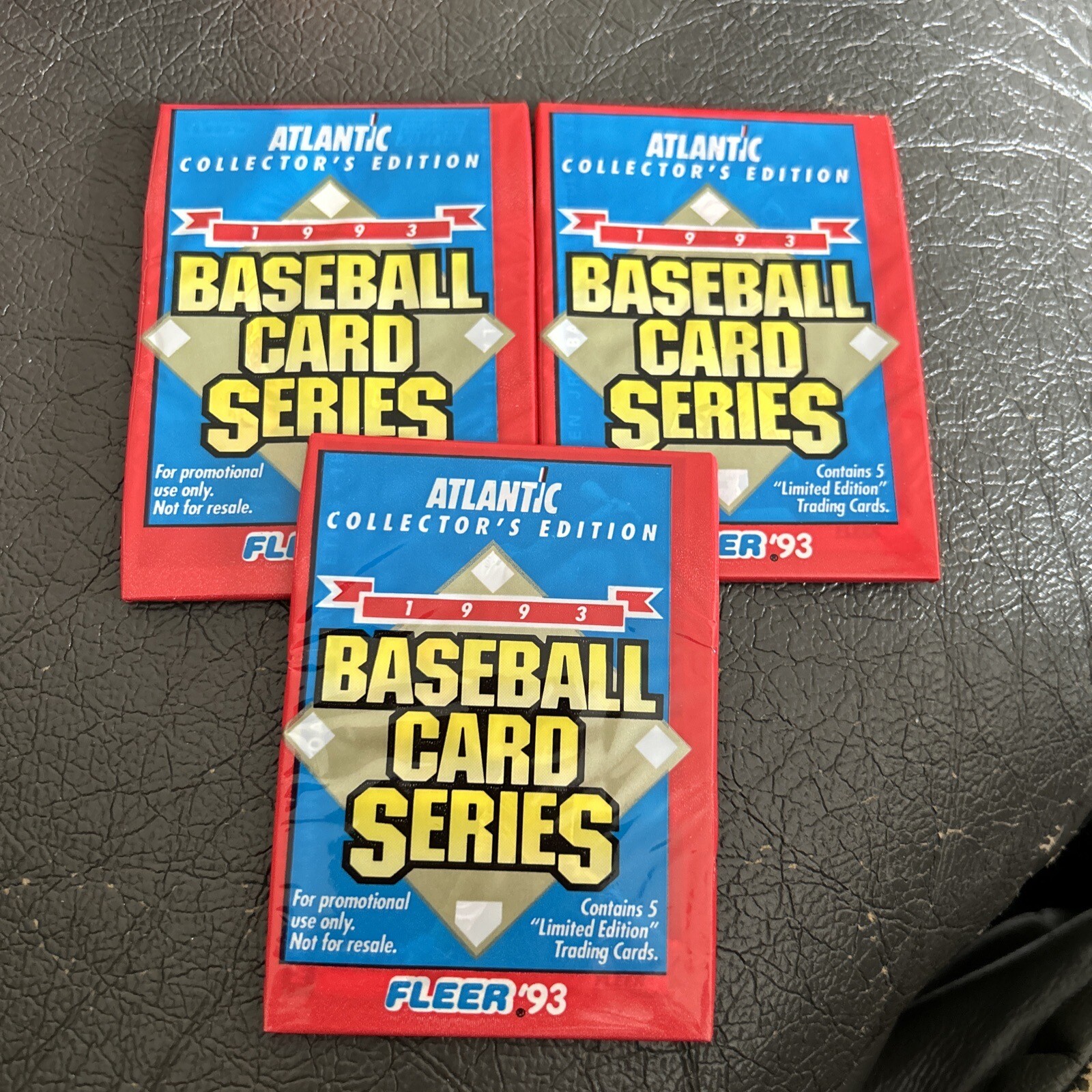 (3) 1993 fleer atlantic collectors edition baseball card Unopened wax ...