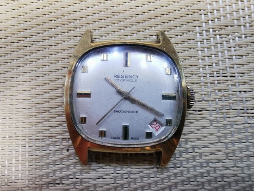 Vintage RARE SWISS MADE GOLD PLATED men watch REGENCY | eBay Australia