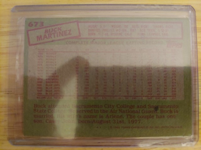 1985 Topps - #673 Buck Martinez for sale online | eBay