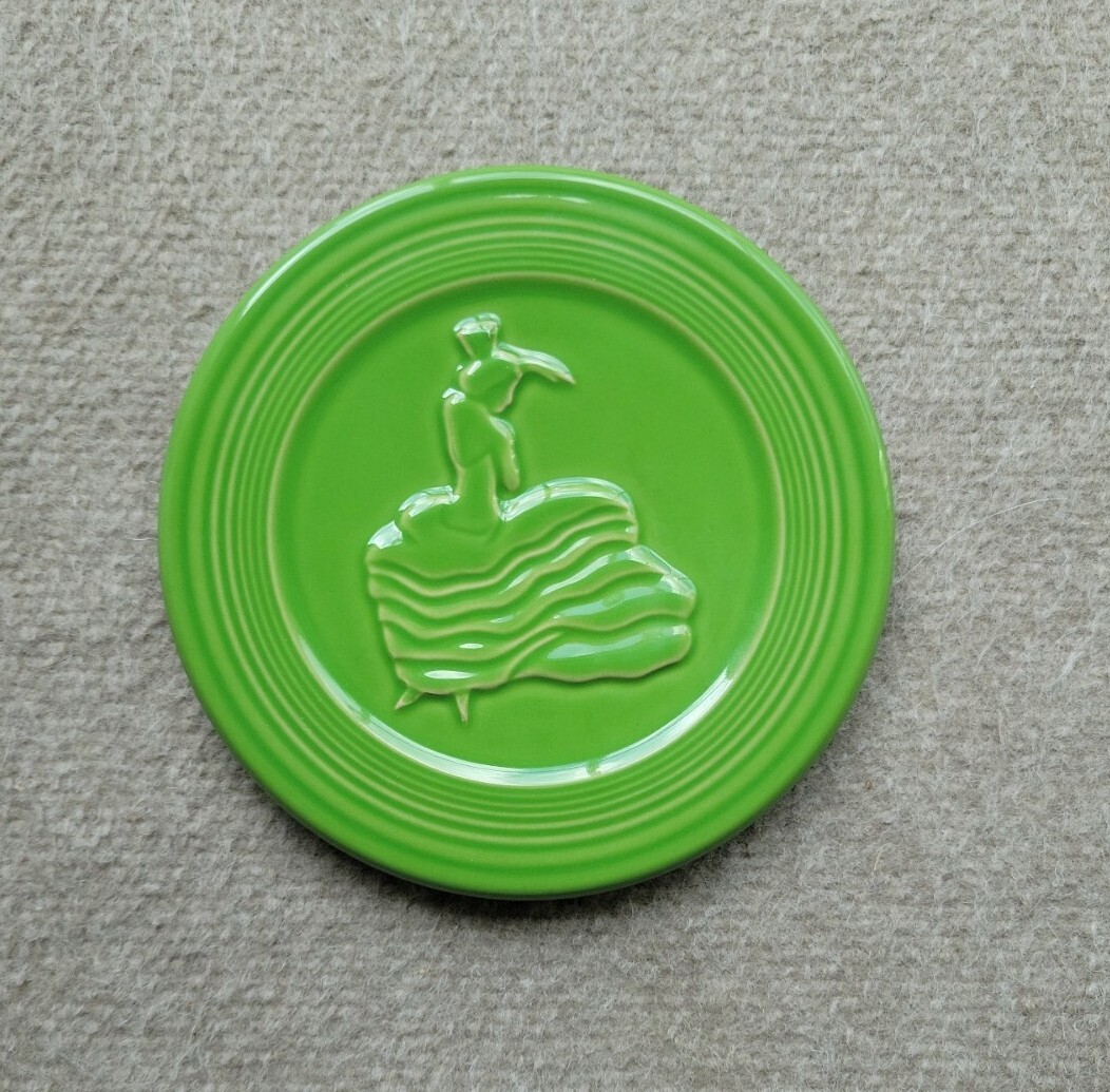 Fiesta Green Dancing Lady Trivet Plate Fiestaware | eBay
