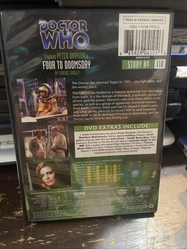 Doctor Who - Four to Doomsday DVD 2009 The Peter Davison Years 1982 ...