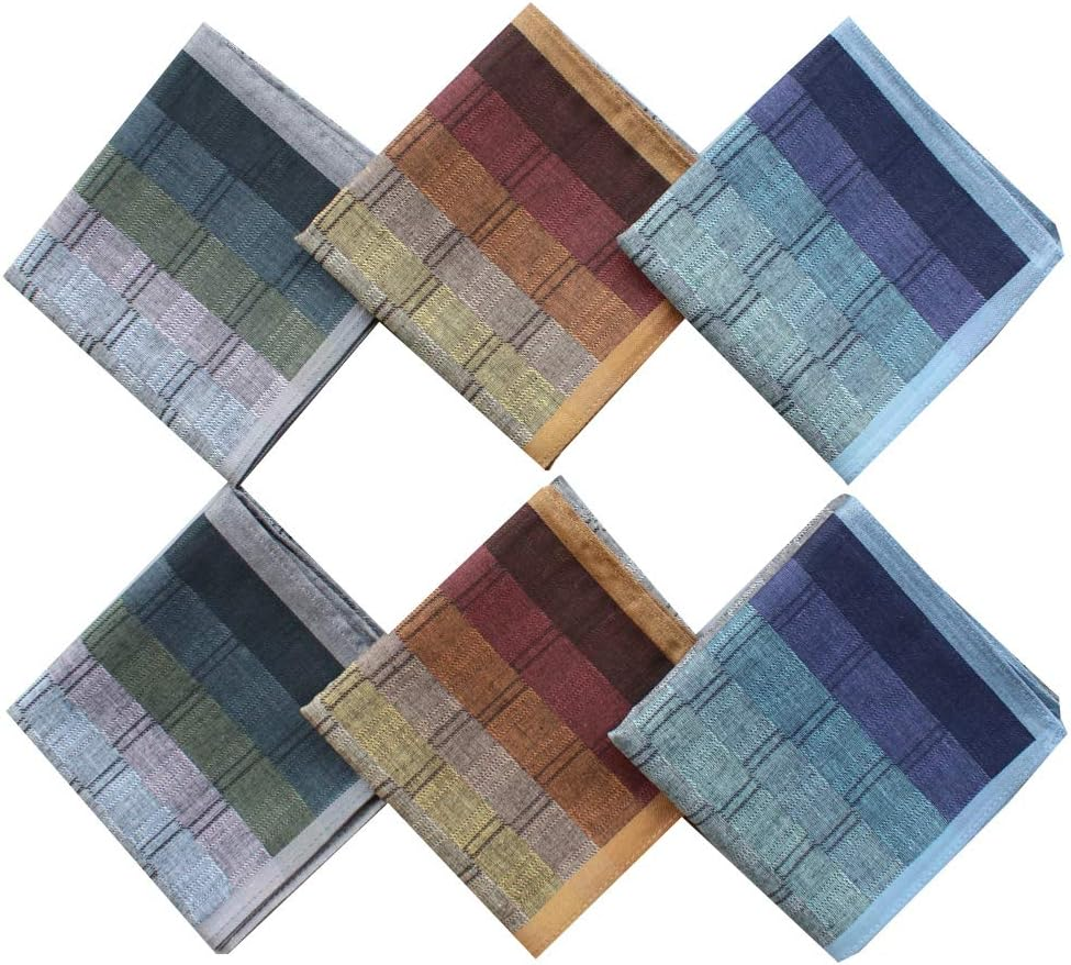 Mens Luxury 100% Cotton Handkerchiefs Plaid Pack | eBay