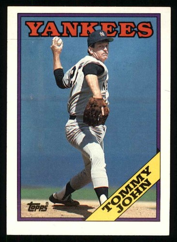 1988 Topps #611 Tommy John Yankees 8 - NM/MT | eBay