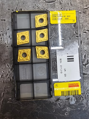 Qty 5 Sandvik CNMG 432 MF CNMG432-MF CNMG120408-MF S05F Grade Carbide ...
