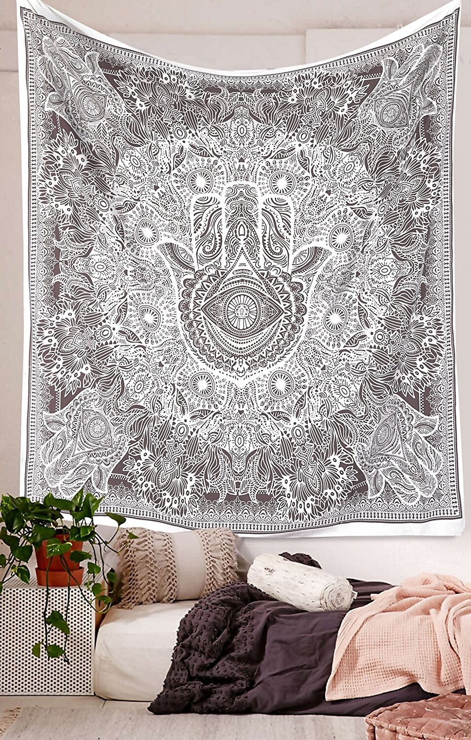 Bohemian Decor Wall Hangings Indian Cotton Tapestry Handmade Throw ...