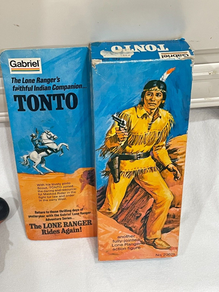 Vintage Lone Ranger Tonto Action Figure No.23621 HUBLEY Gabriel Toys In ...