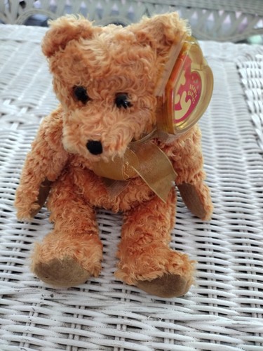 TY BEANIE BABY BABIES - TEDDY 2002 - GOLDEN BROWN - WITH HANG TAGS ...
