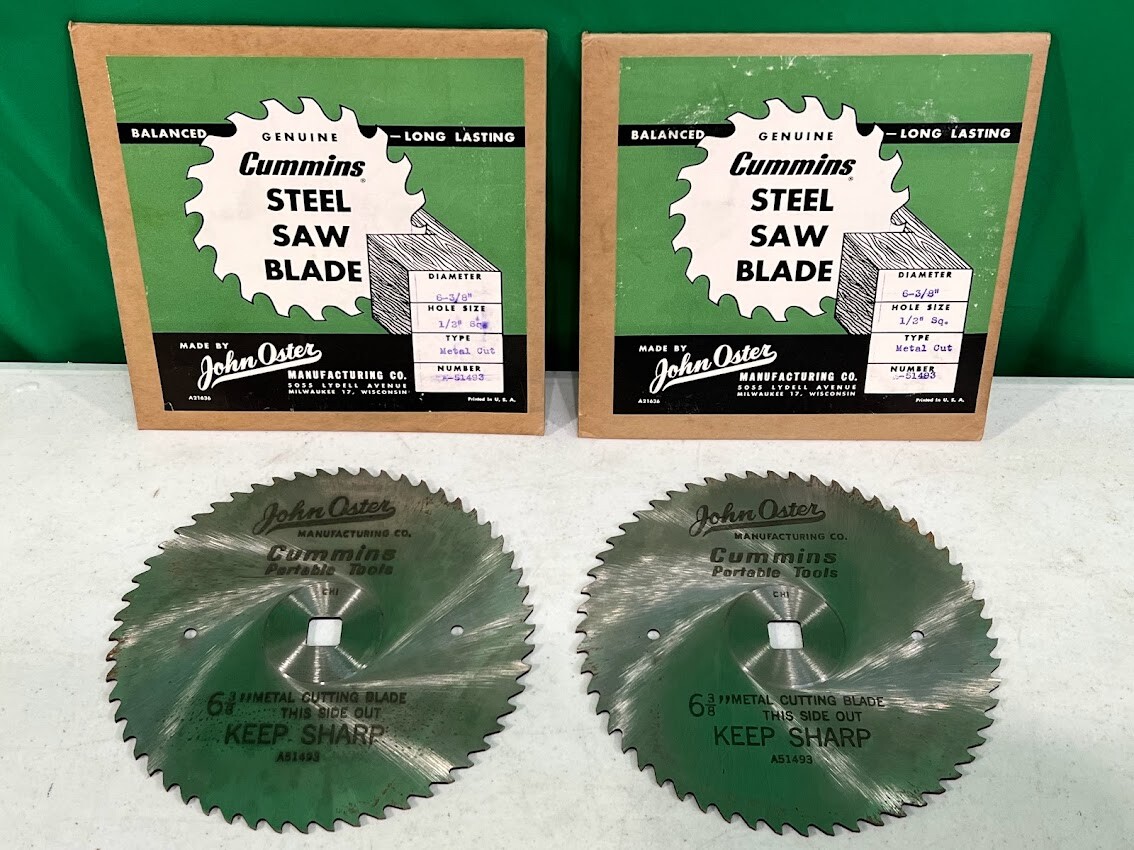 Vintage John Oster CUMMINS Steel METAL CUT 6 3/8 SAW Blades/Maxaw ...