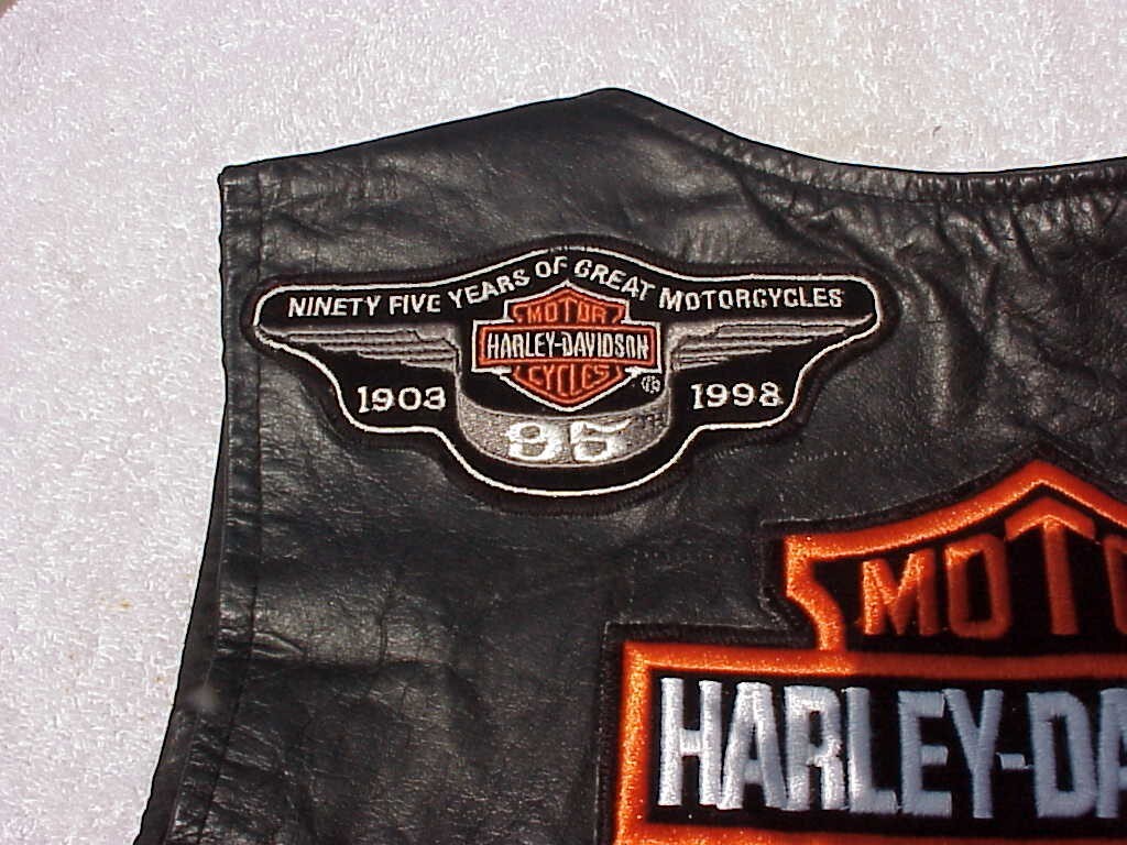 HARLEY DAVIDSON / PRO RIDER LEATHER VEST MENS LARGE … - Gem