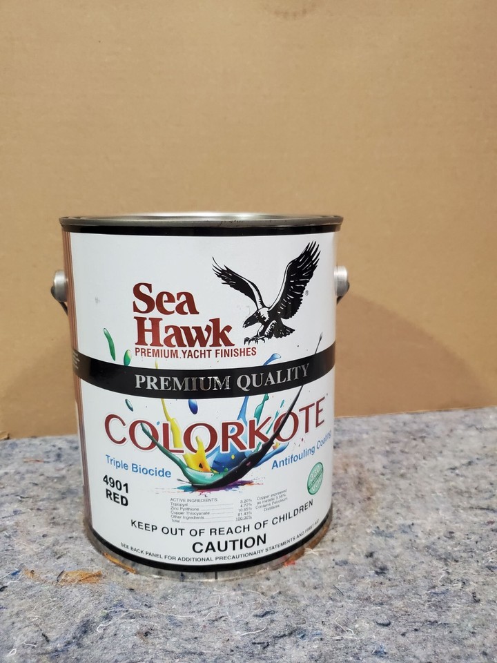 SeaHawk Sea Hawk ColorKote 4901 Red Antifouling Boat Bottom Paint 1 Gal ...