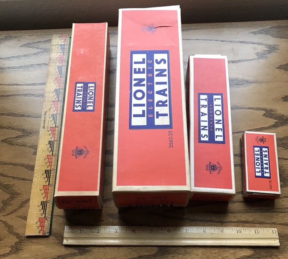 Vintage Lot Lionel Train Boxes Only Large Lion Box, 6019, 6362, 3562-25 ...