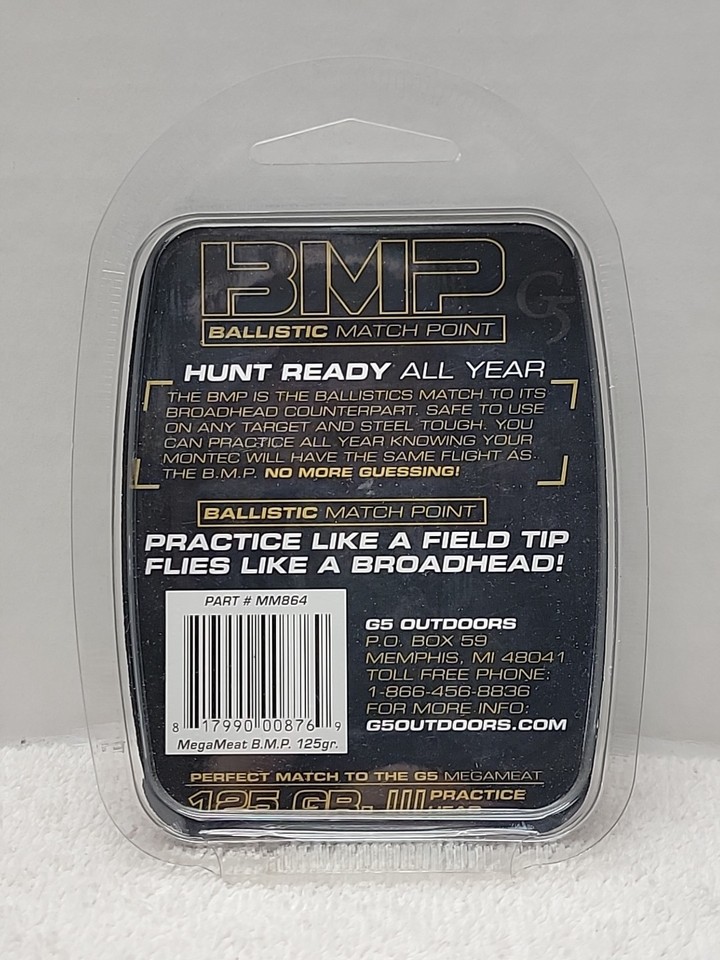 G5 Megameat BMP Practice Broadhead Points - 125gr. - 3pk - MM864 | eBay
