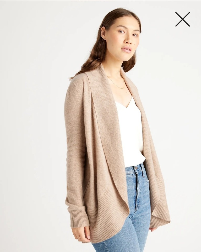 NWOT! Quince Mongolian 100% Cashmere Pink Open Cardigan Sweater! Sz S! (B30) | eBay