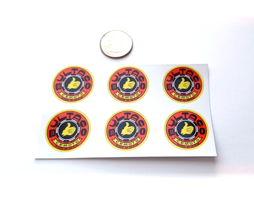 6 pk X-SMALL Bultaco Stickers Decals Vintage Pomeroy Pursang MK AHRMA ...