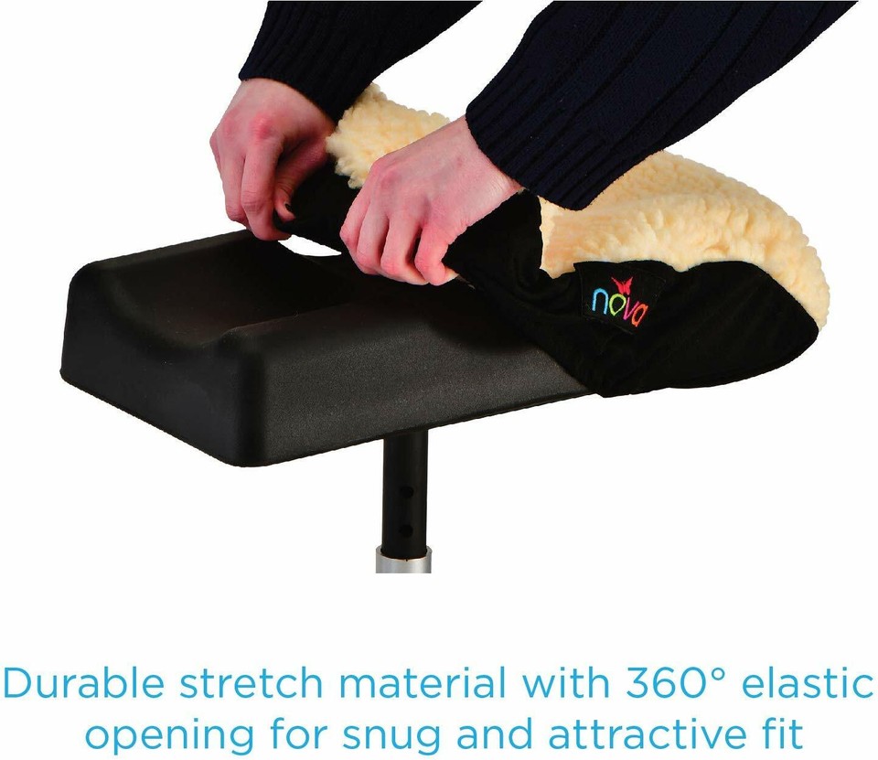 NOVA Medical Knee Walker Cushion Cover Thick Pad Fleece Faux Sheepskin ...