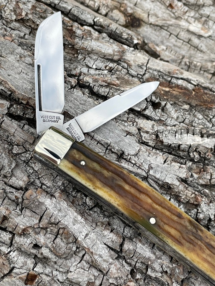 HEN & ROOSTER VOSS CUT GERMANY LATE 60's EARLY 70's STAG 4 BLADE ...