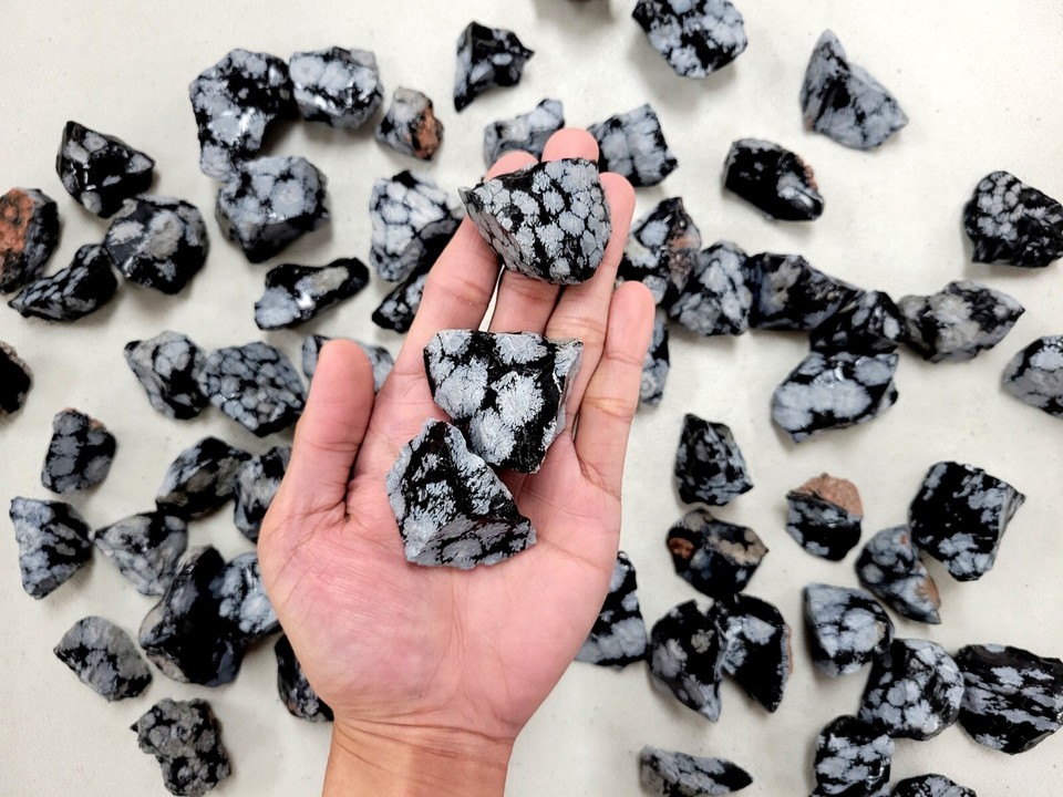 RAW SNOWFLAKE OBSIDIAN CRYSTAL STONES BULK ROUGH MINERALS GEMSTONES ...