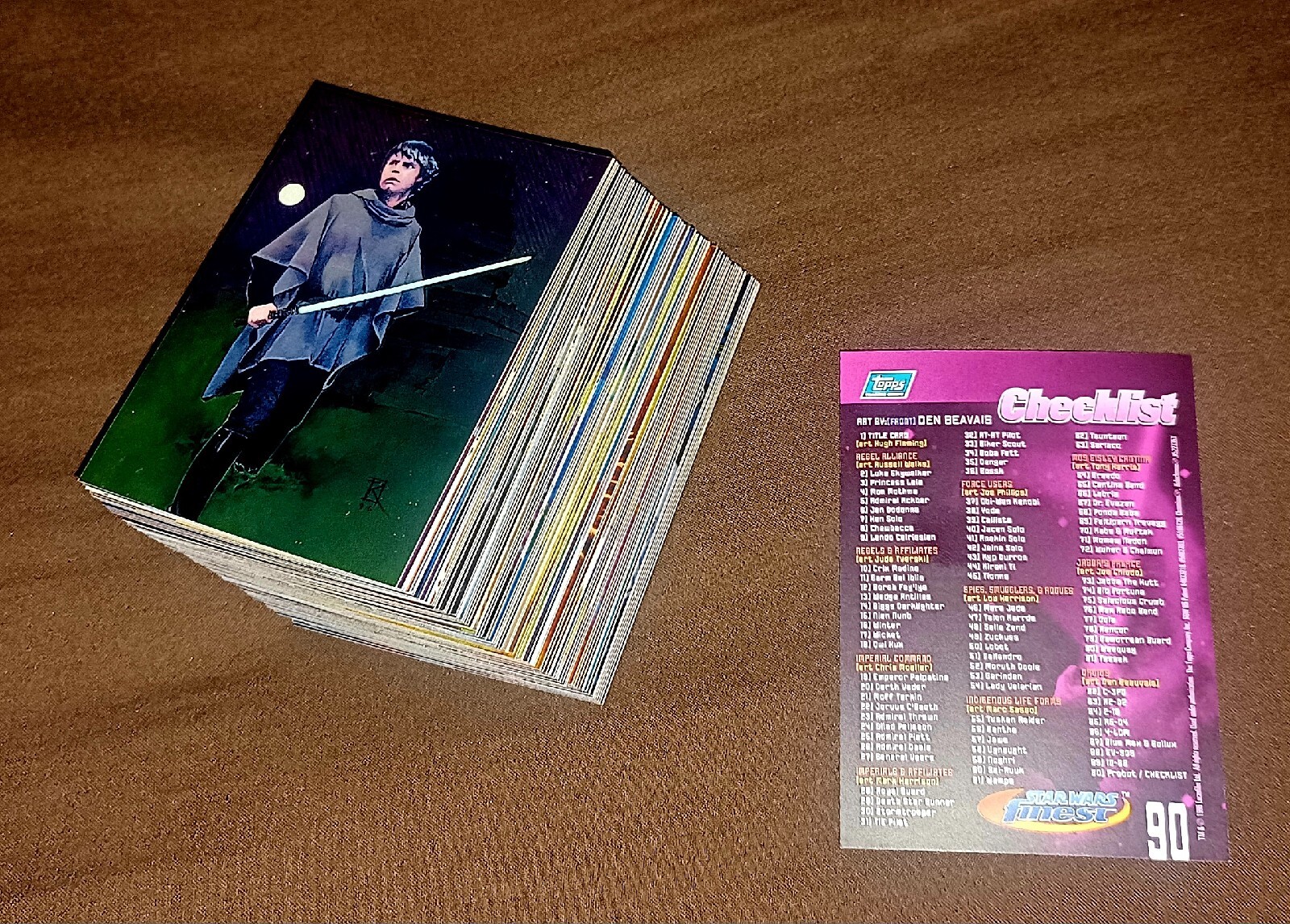 (78) 1996 TOPPS STAR WARS FINEST DELUXE CHROMIUM TRADING CARDS NEAR ...