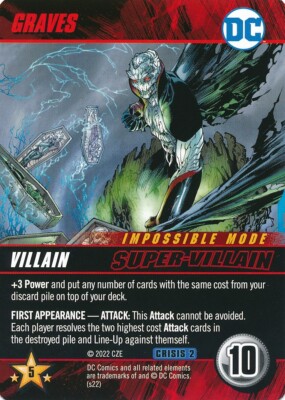 GRAVES DC Comics Deck Building Game card CRISIS 2 JUSTICE LEAGUE | eBay