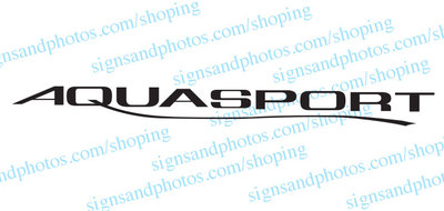 Aquasport Boat Logo Decals 24"x2.25" | eBay