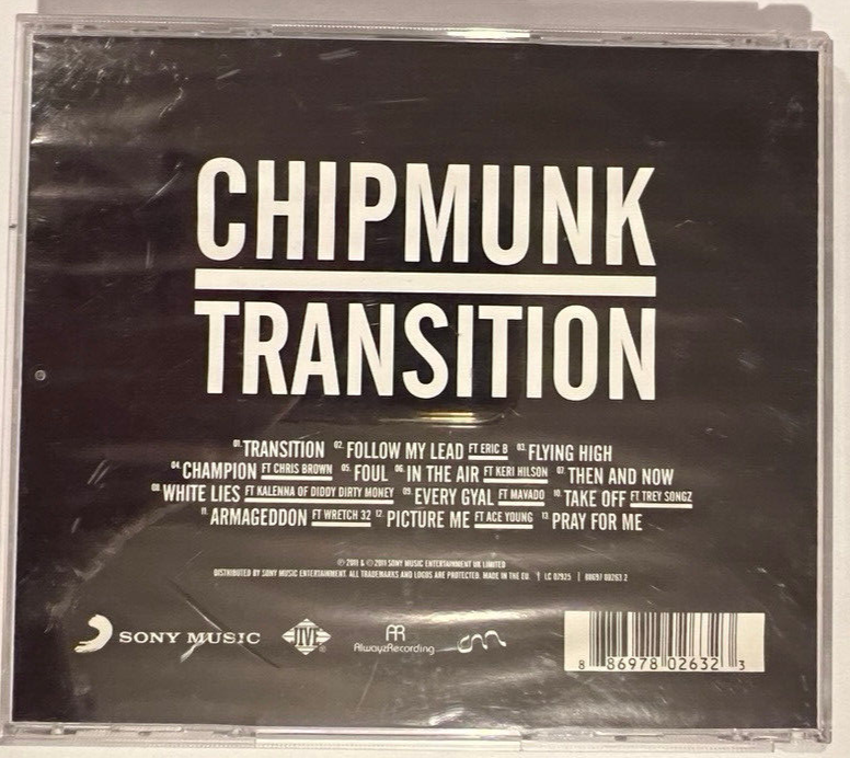 Chipmunk : Transition CD Album (2011) Chris Brown Keri Hilson Trey ...