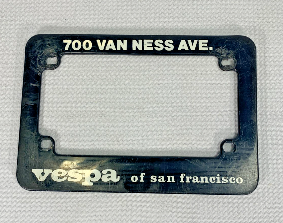 Vintage CA Motorcycle License Plate Frames Lot - BMW Suzuki Vespa ...