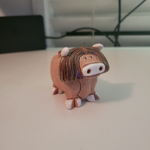Vintage Artesania Rinconada Highland Bull Cow Art Clay Figurine #33 ...