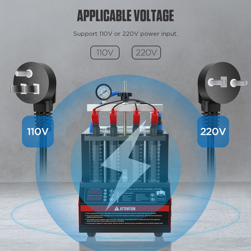 Fuel Injector Flow Tester Diesel Injector Cleaner Fuel System Cleaning ...