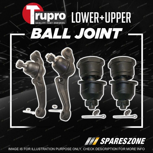 4 Pcs Trupro Lower+Upper Ball Joints for Chrysler Valiant AP5 AP6 CH-CL ...