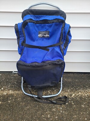 Vintage Jansport Blue External Frame Backpack Hip Wings Hiking Blue USA ...