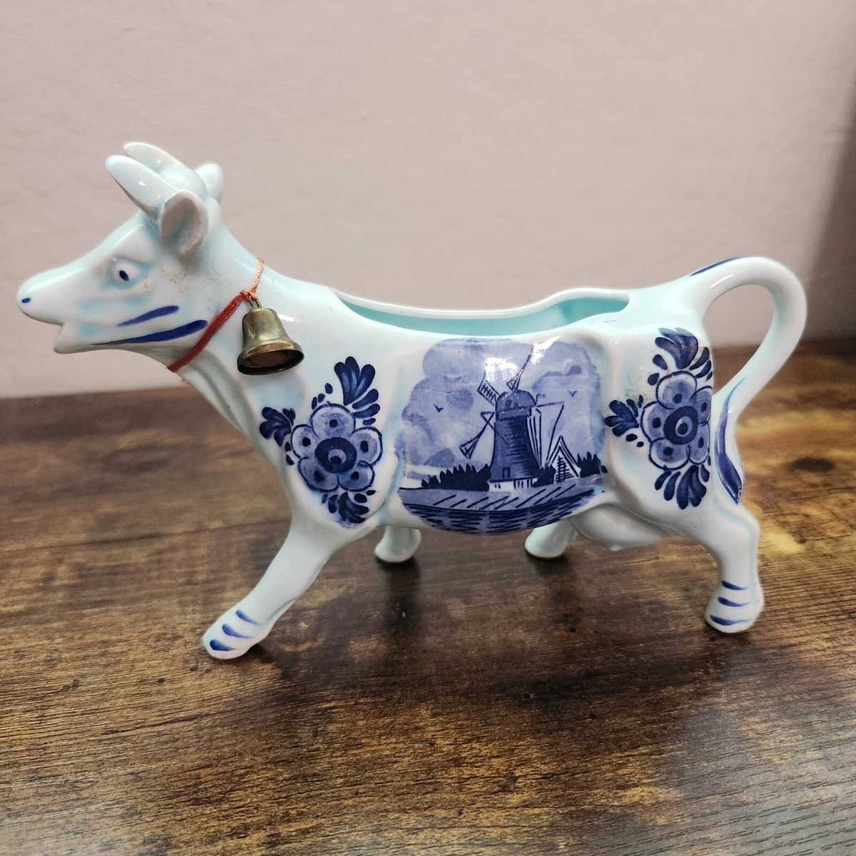 Cow Creamer Delft Windmill Bell