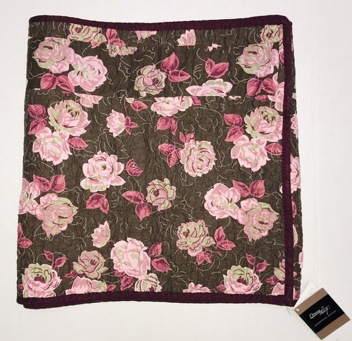 NWT Donna Sharp Mauvelous Postage Stamp Quilted Floral Reversible ...