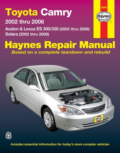 Toyota Camry Avalon Lexus Es 300/330 Workshop Repair Service Manual ...