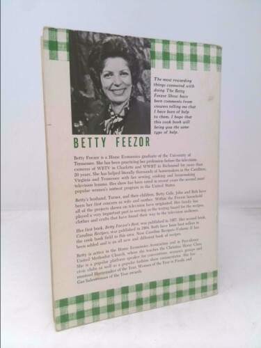 Betty Feezor's Carolina Recipes Volume II: Recipes, Meal Planning, Low ...