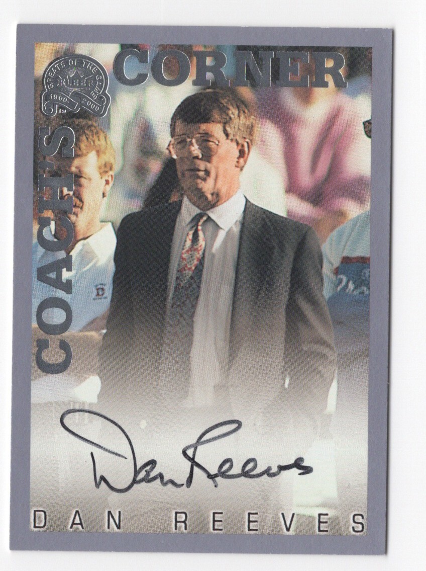 Dan Reeves 2000 Fleer Greats Of The Game Coach's Corner Autograph Card ...