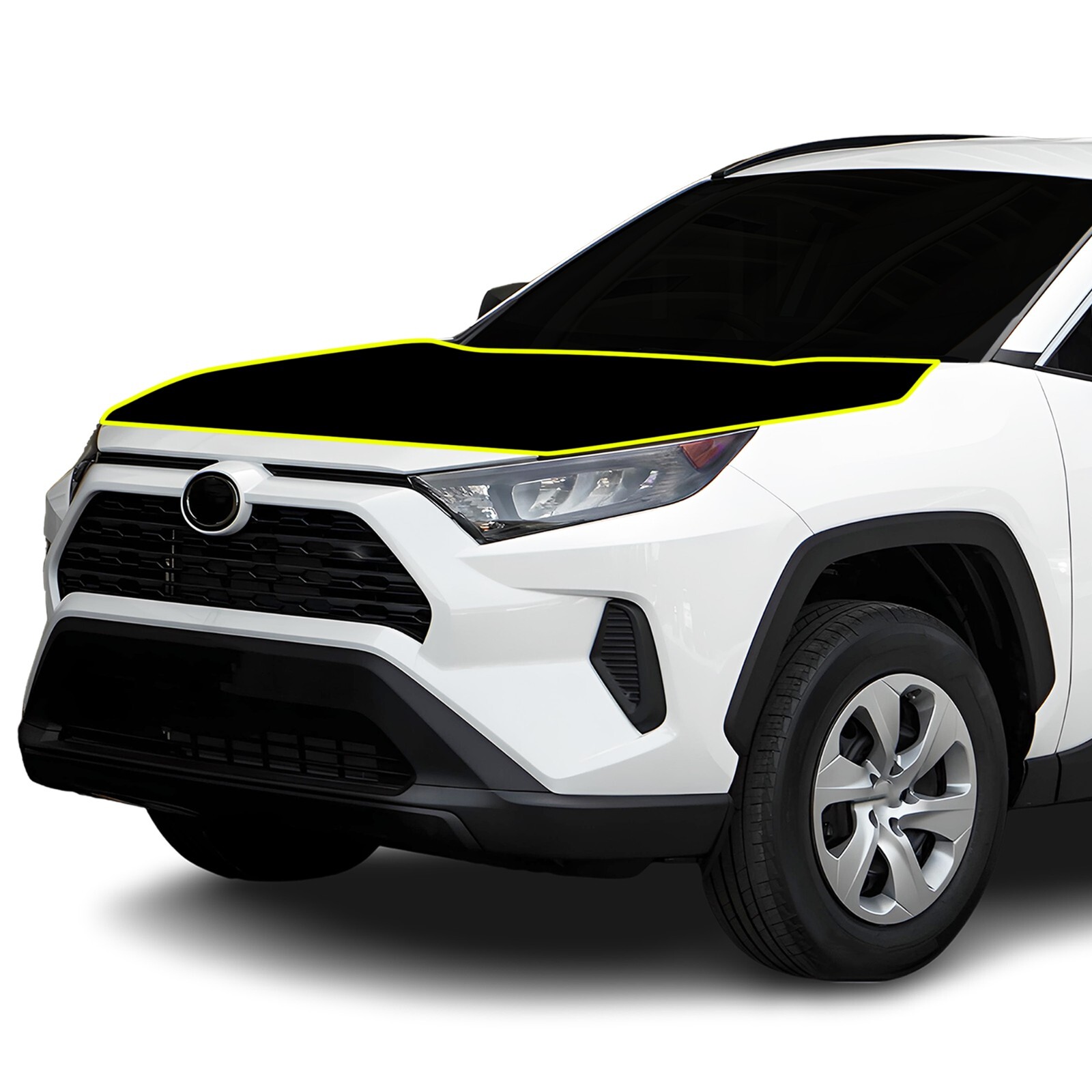 Pre Cut for Toyota RAV4 2019-2024 Hood Gloss Black Paint Protection ...