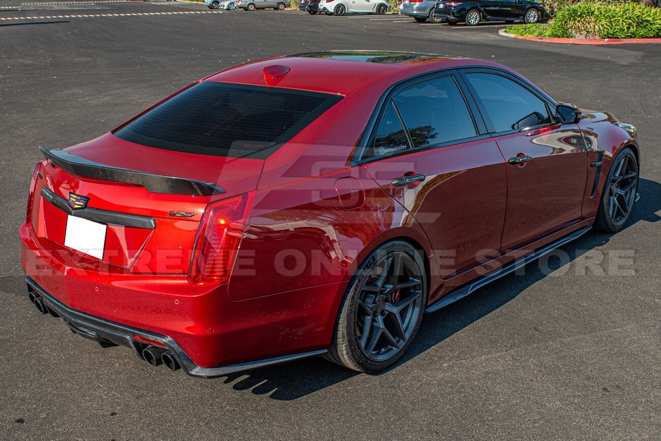 For 16-19 Cadillac CTS-V GM Factory CARBON FIBER Rear Valance Diffuser ...