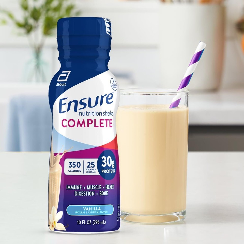 (24 Pack) Ensure COMPLETE Vanilla Nutrition Shake, Meal Replacement, 10 ...