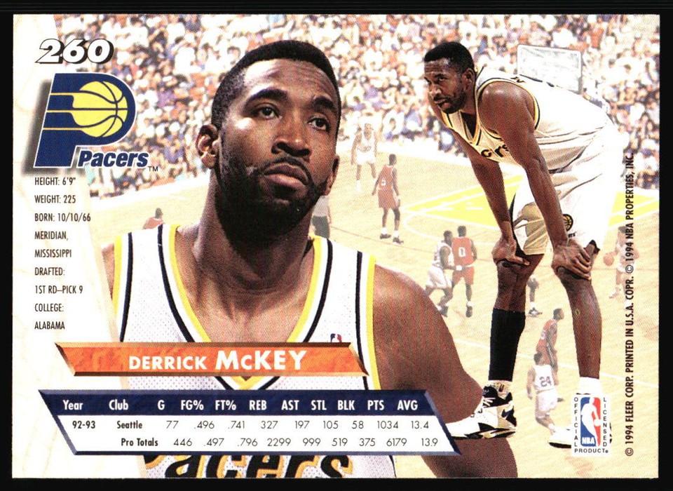 1993 Ultra Derrick McKey #260 Indiana Pacers | eBay