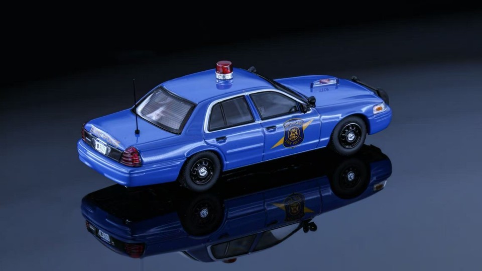 Rollin 1:64 Michigan State Police Crown Victoria CV Model Diecast Metal ...