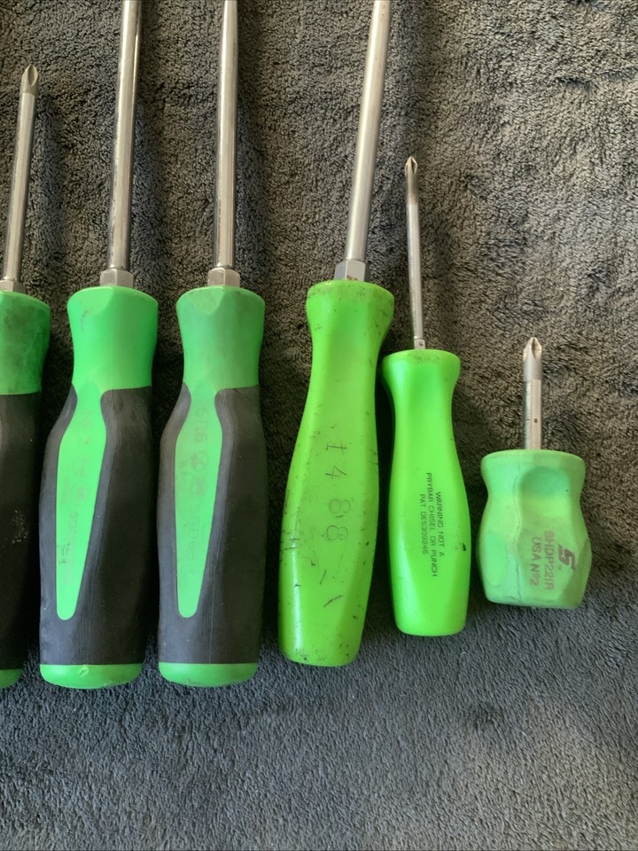 snap On 8pc Screwdrivers, Green, Mixed Screwdrivers…..see Pics… | eBay UK
