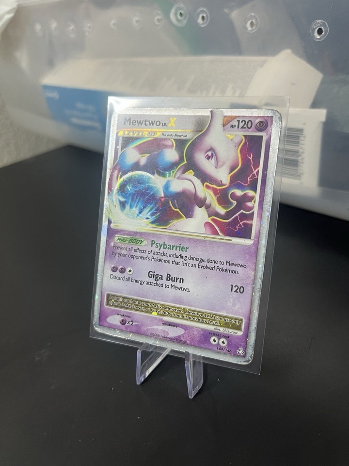 Pokémon TCG Mewtwo LV.X 144/146 Legends Awakened Ultra Rare Holo 120 HP ...