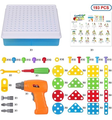 Haifeng Creative Mosaic Drill Set for Kids STEM Toys for 3+ Year Old ...