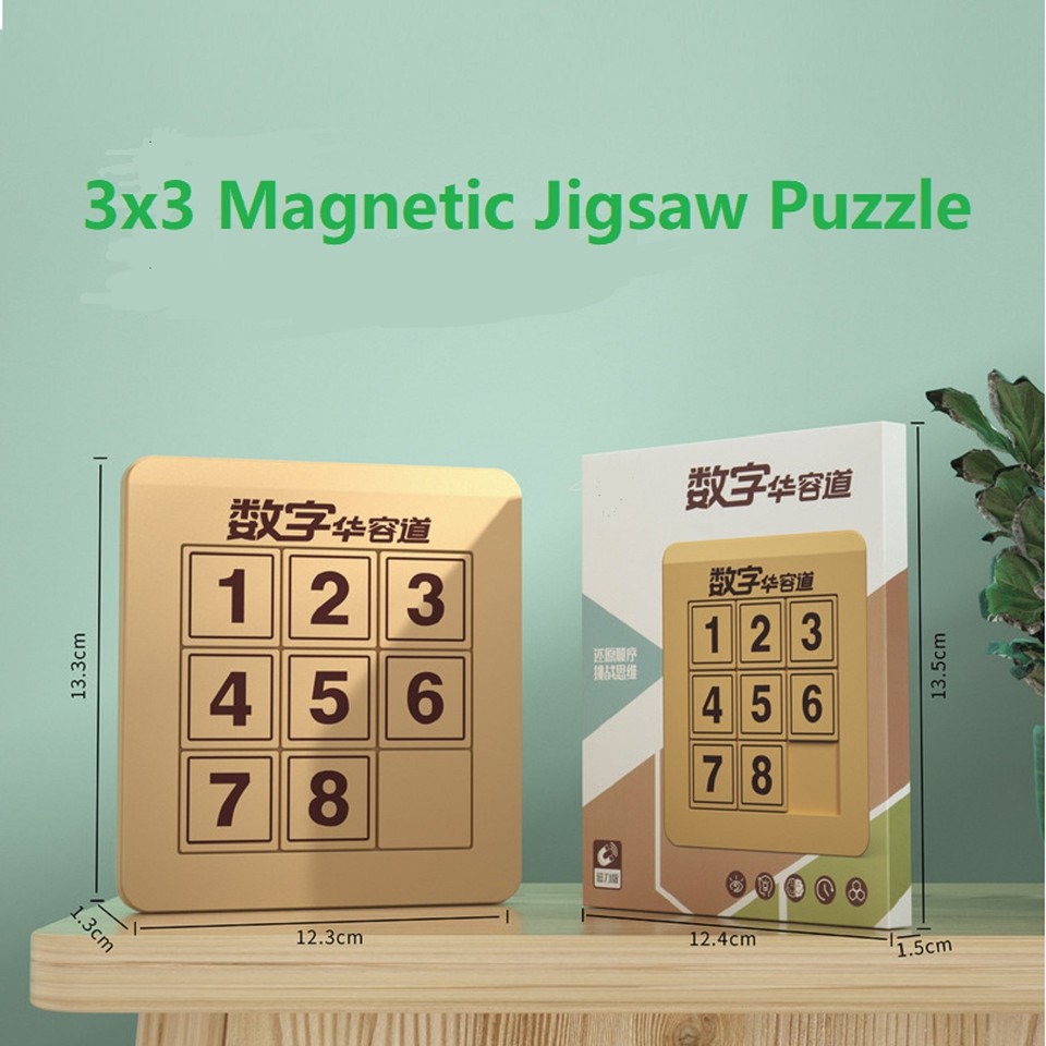 3x3 / 4x4 Magic Cube Number Sliding Klotski Game Cube Puzzle Brain ...