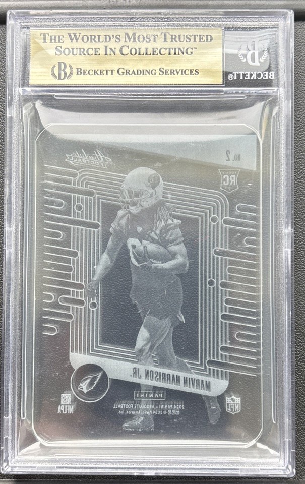 🔥2024 Panini Absolute Glass MARVIN HARRISON JR. RC 🔥 BGS 10 🔥 Cardinals ...