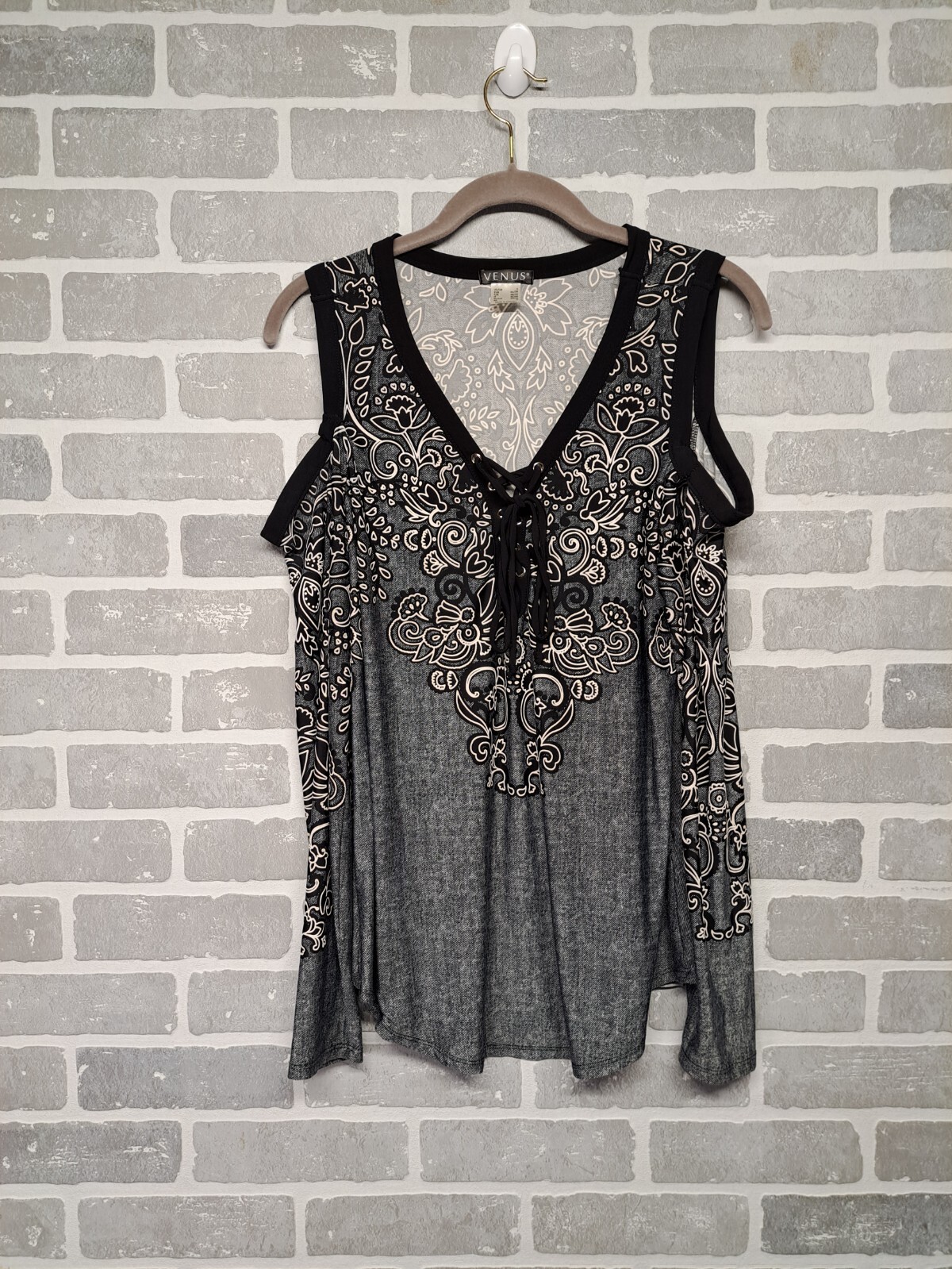 Venus Vintage Y2K Women's Cold-Shoulder Chest Tie Floral Print ...